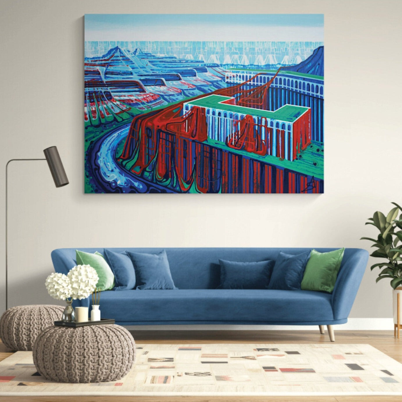 "On the Strip" painting by Amy Shackleton – Kefi Art Gallery