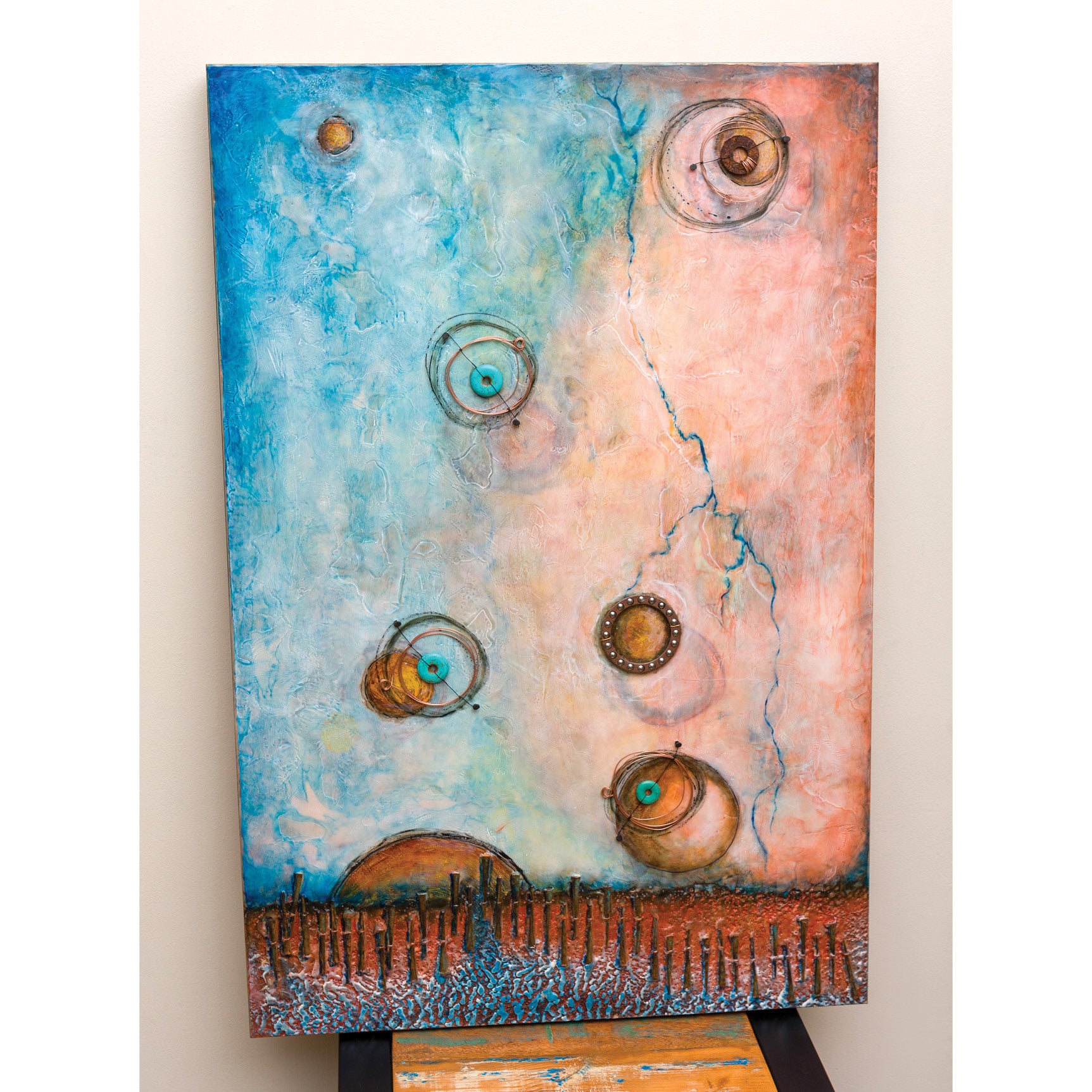 "Imperfect Wheel of Life230401" abstract painting | France Benoit| Kefi ...