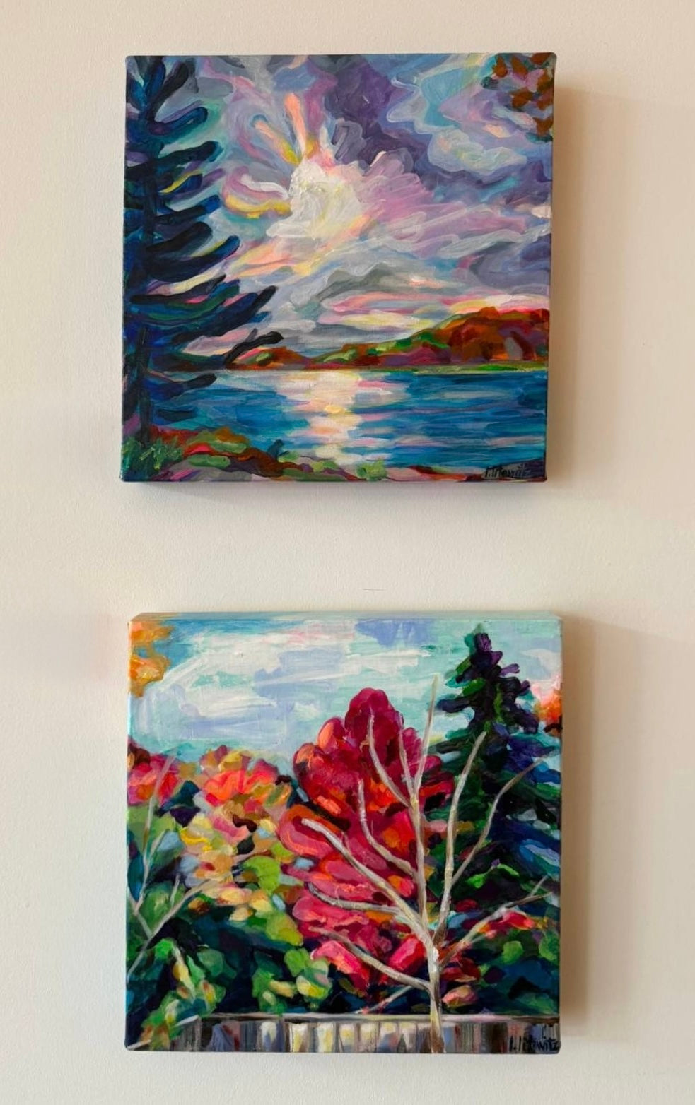 "Algonquin Sunset" landscape abstract painting | Lisa Litowitz | Kefi ...