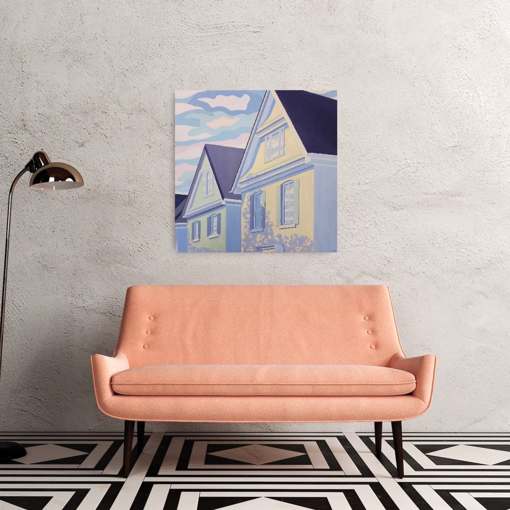 "Dwellings #5" landscape painting | Jodi Kitto-Ward | Kefi Art Gallery