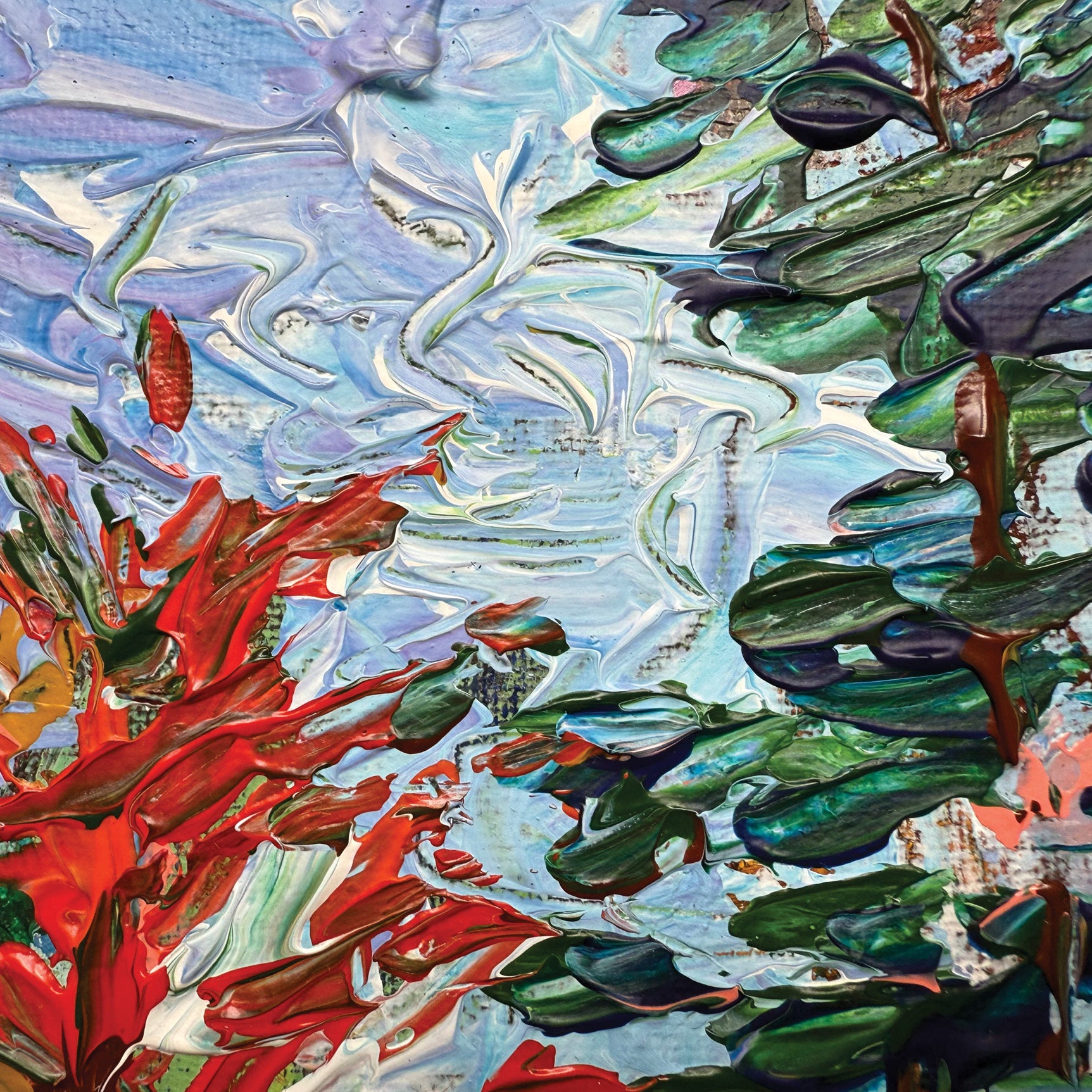 "Red Spirit" landscape painting | Anastasia Fedorova | Kefi Art Gallery