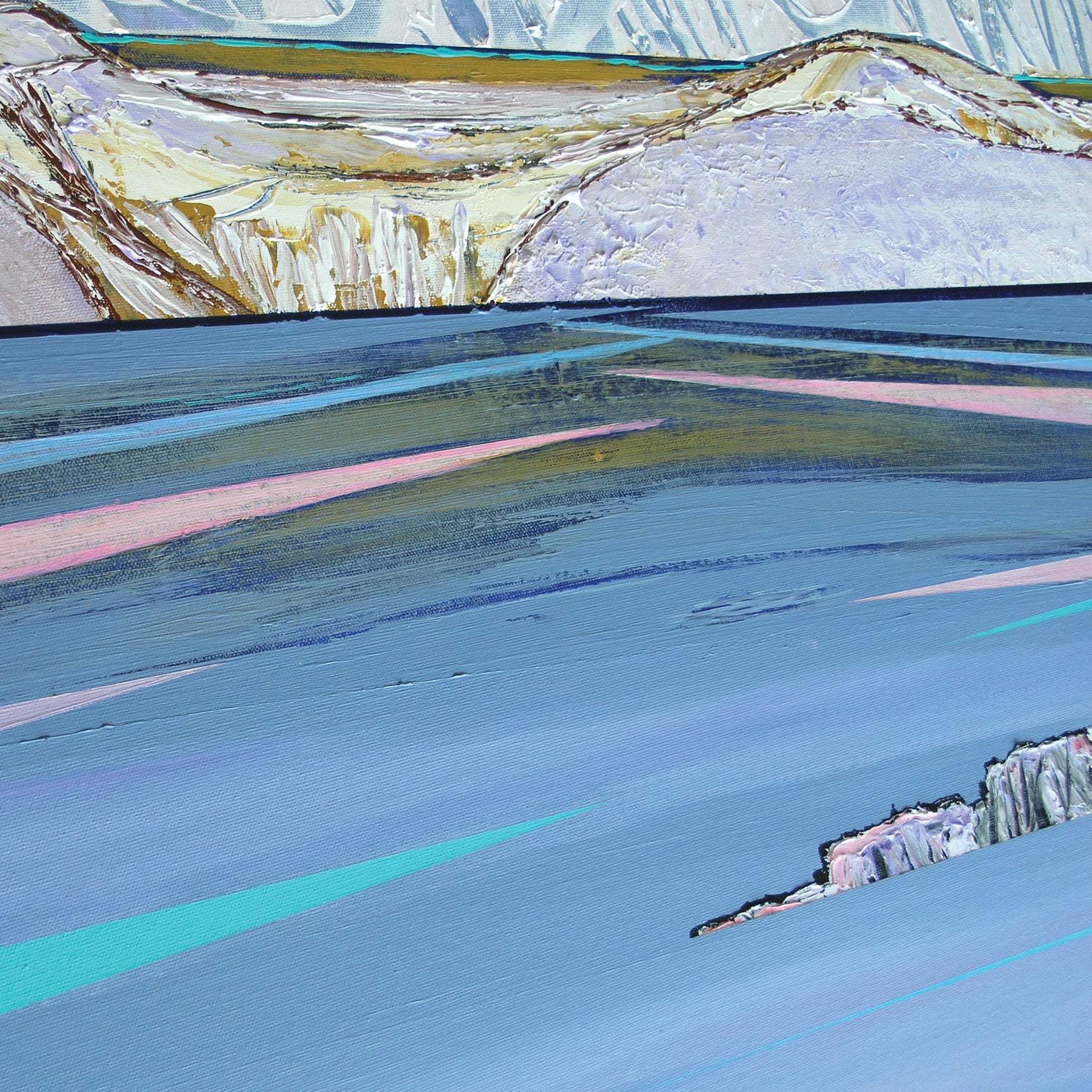 "Cold as Ice" abstract painting | Loretta Kaltenhauser | Kefi Art Gallery
