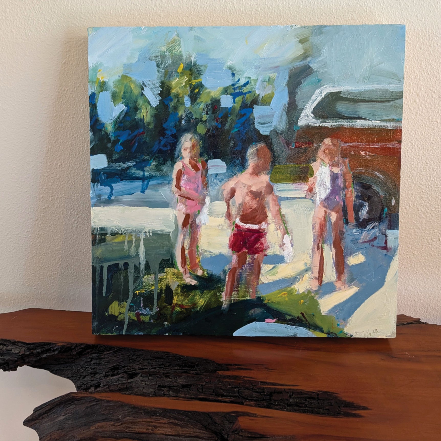 "Intersections" figurative abstract painting | Sarah Dillon | Kefi Art ...