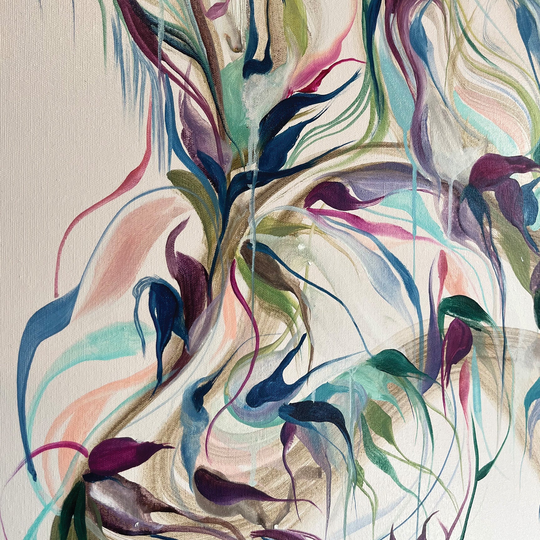 "Wings" abstract painting | Laura Wood | Kefi Art Gallery