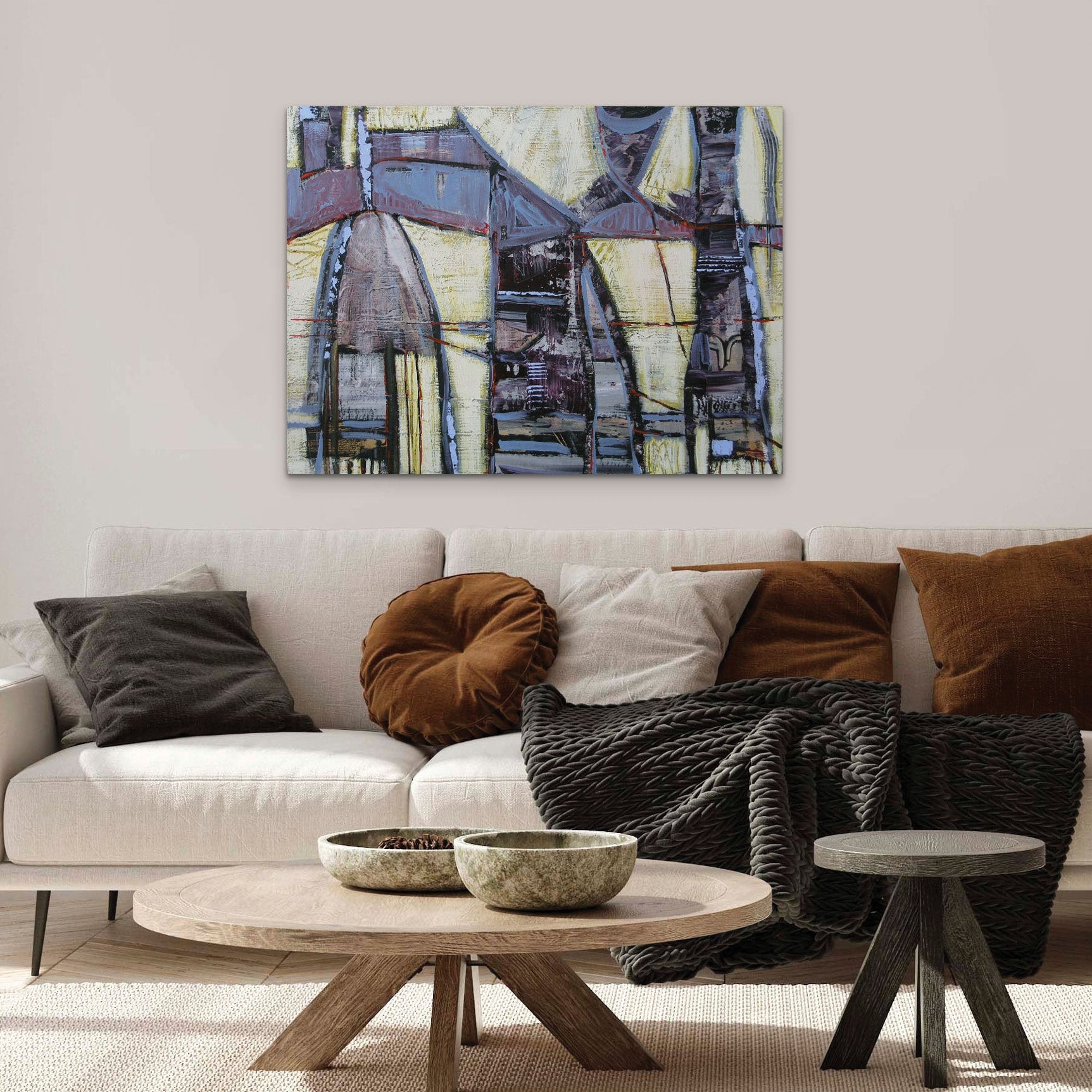 "Lost in the Machine" abstract painting | Loretta Kaltenhauser | Kefi ...