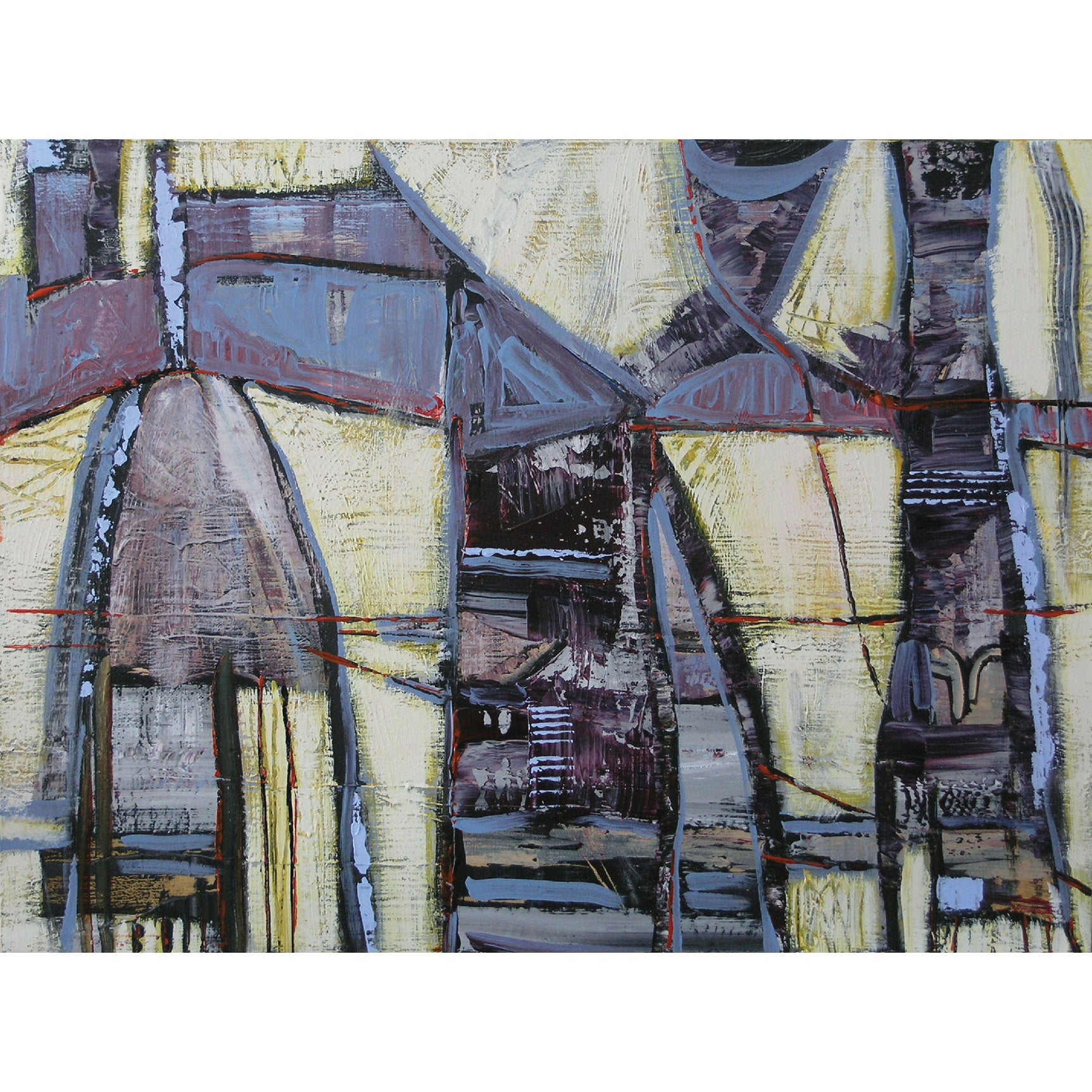 "Lost in the Machine" abstract painting | Loretta Kaltenhauser | Kefi ...
