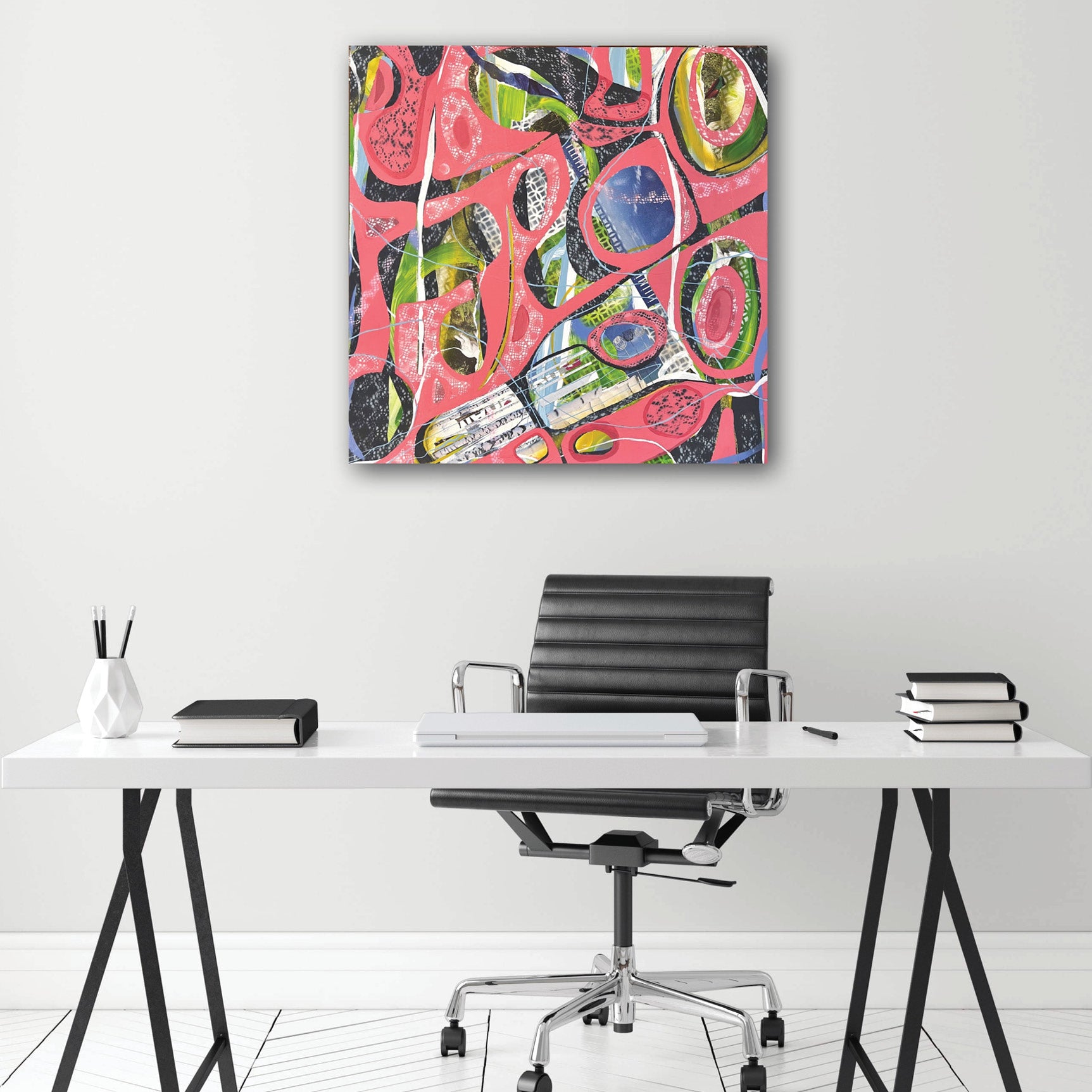 "Eight Miles High" abstract painting | Shawn Marshall | Kefi Art Gallery