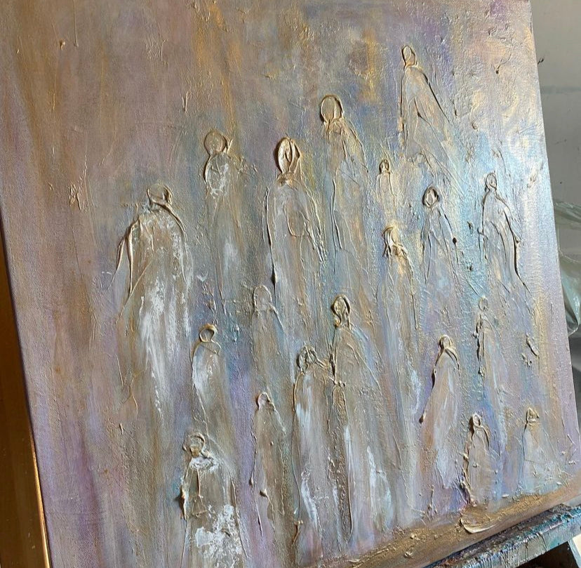 "Souls are With Us" paintng by Lori Burke – Kefi Art Gallery